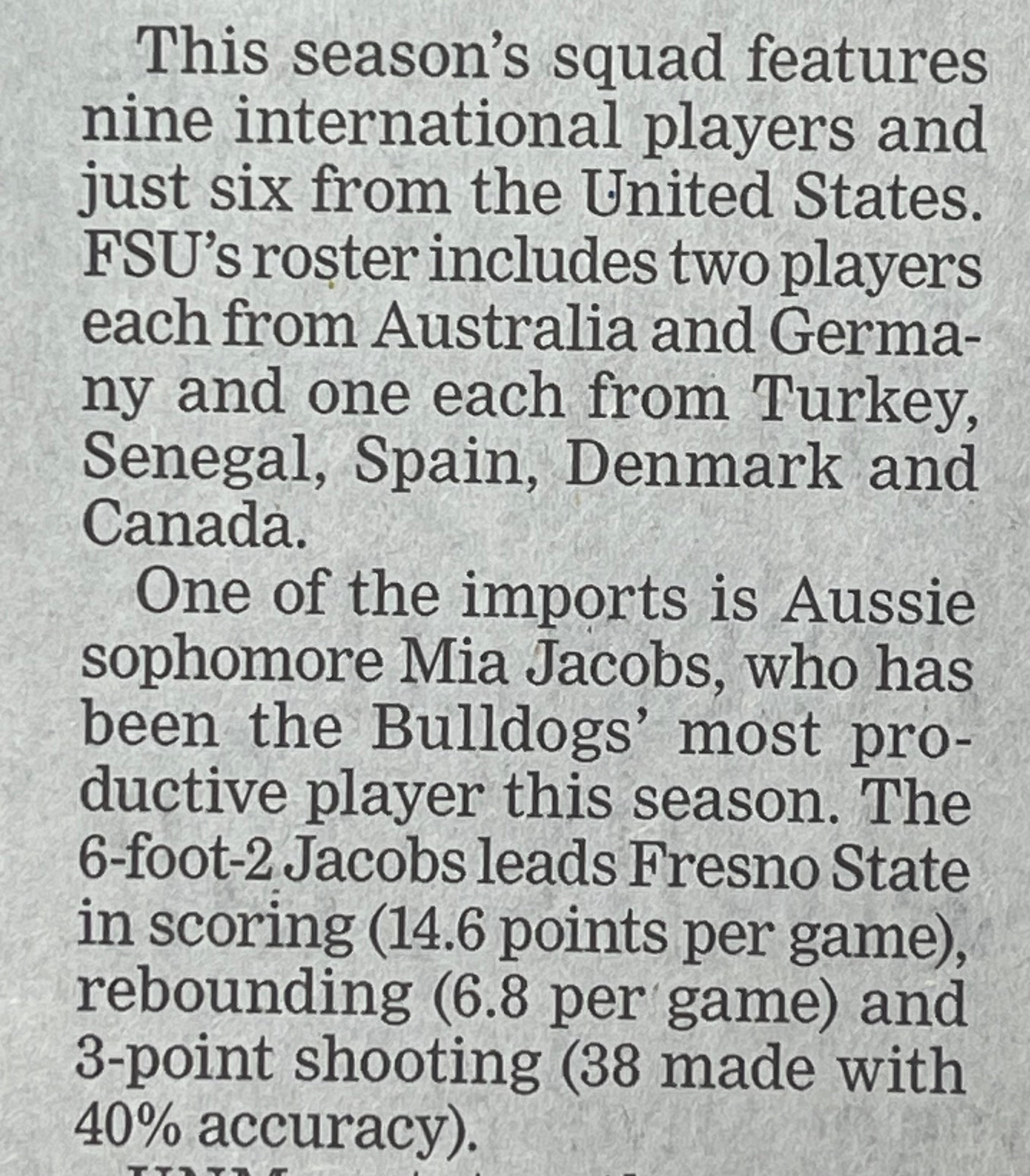 Today’s Albuquerque Journal Sports Page Headline