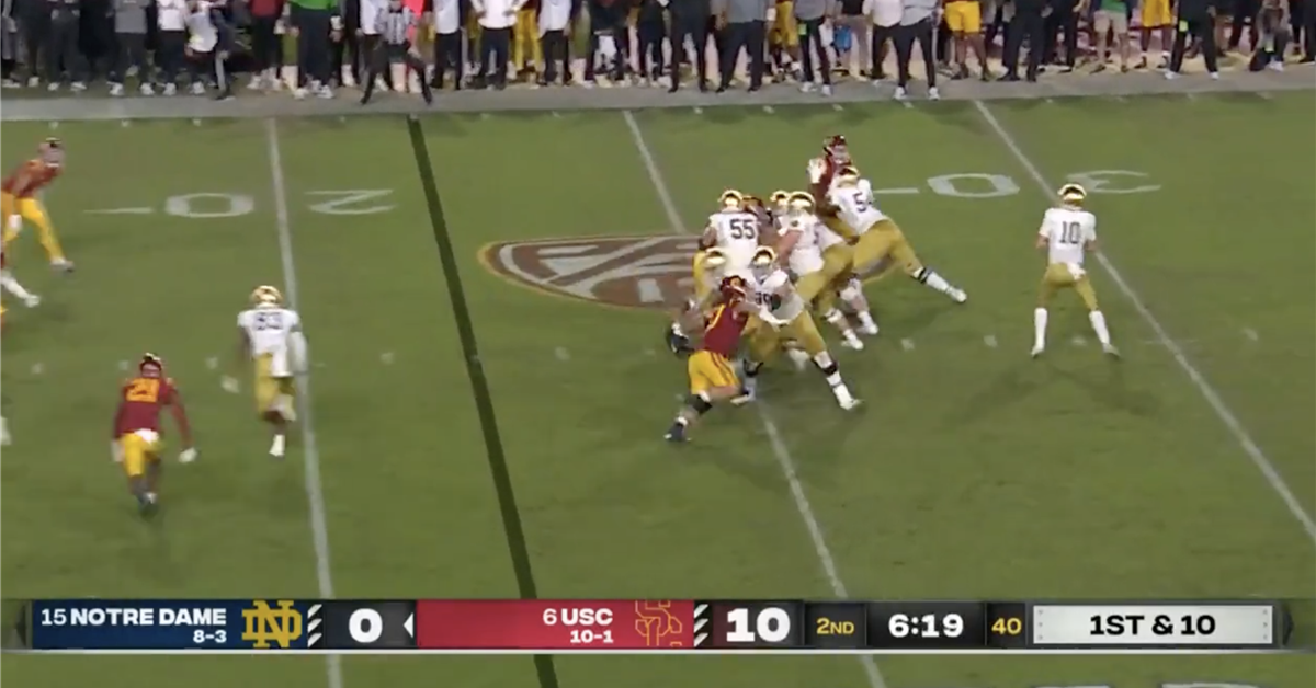 WATCH: Drew Pyne to Michael Mayer for the Touchdown