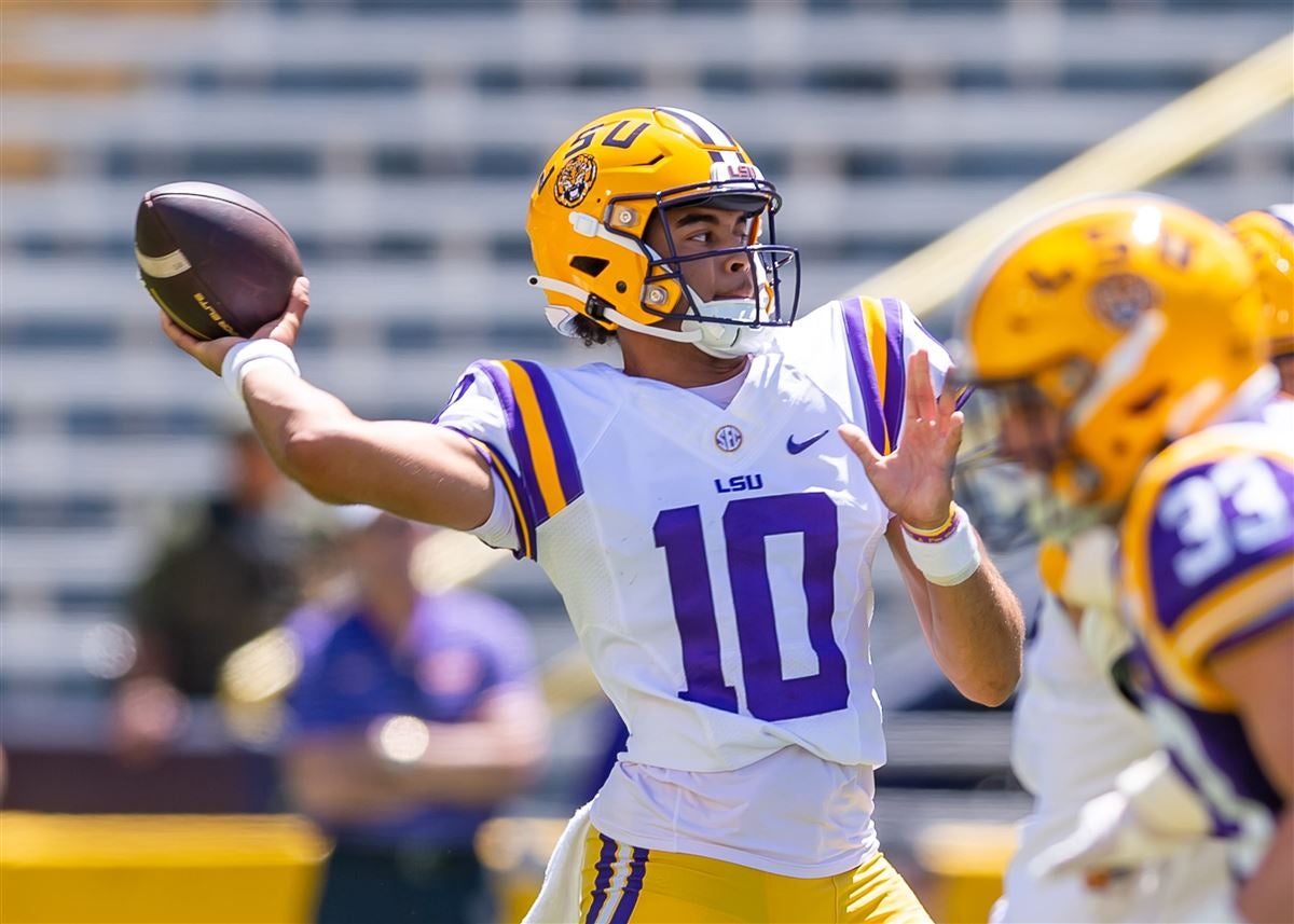 How has LSU quarterback depth looked in spring?