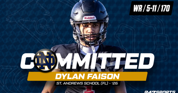 BREAKING: Notre Dame lands first class of 2026 commit, WR Dylan Faison
