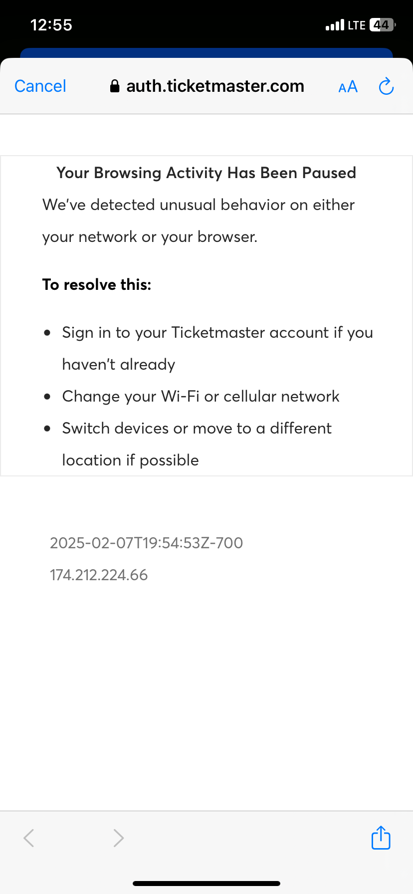 Ticketmaster App