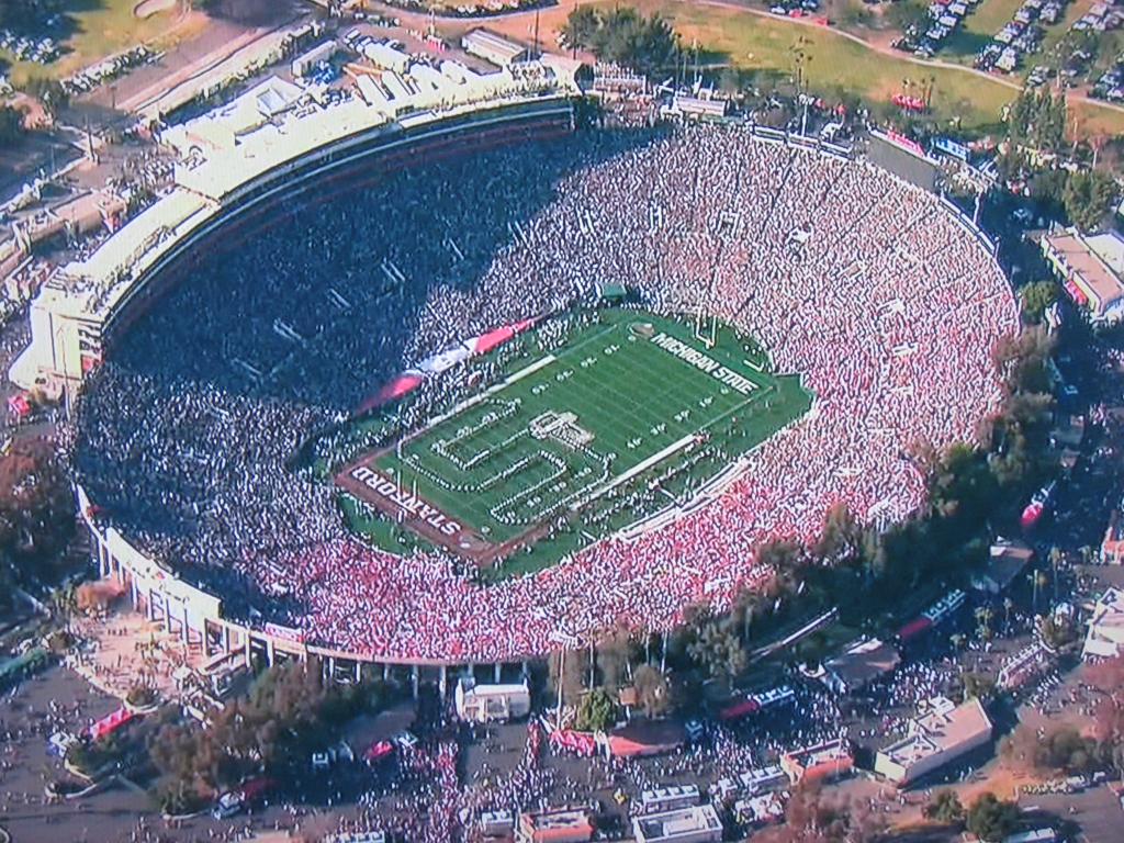 Aerial view of the Rose Bowl?