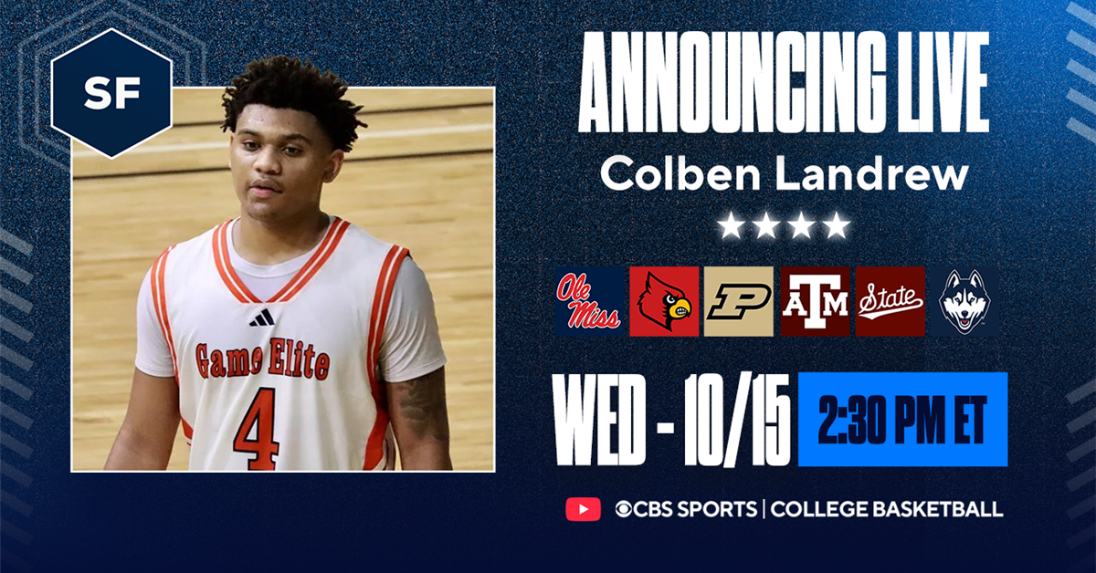 No. 21-ranked Colben Landrew sets to announce college decision on CBS Sports College Basketball ...