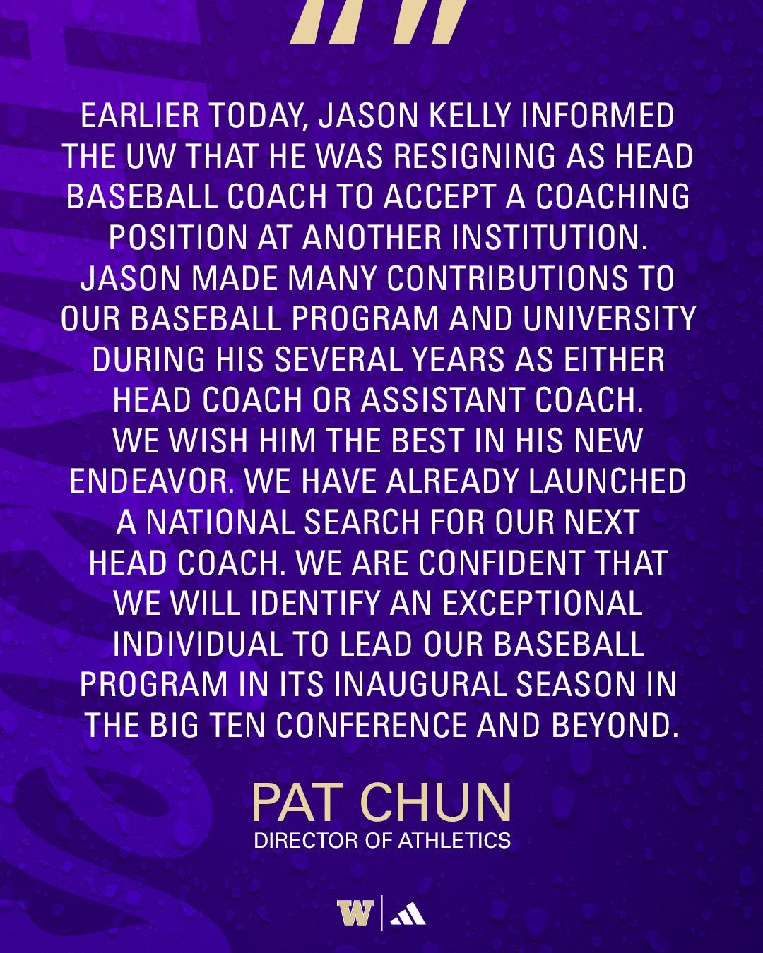 New baseball coach