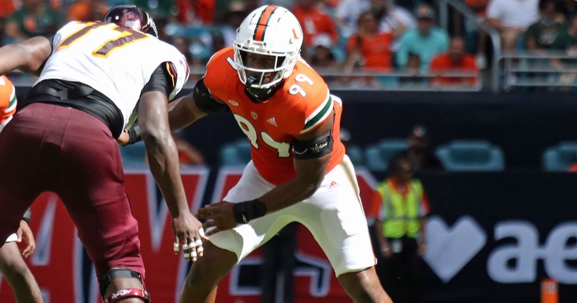 Miami DL Elijah Roberts announces intention to enter NCAA transfer ...