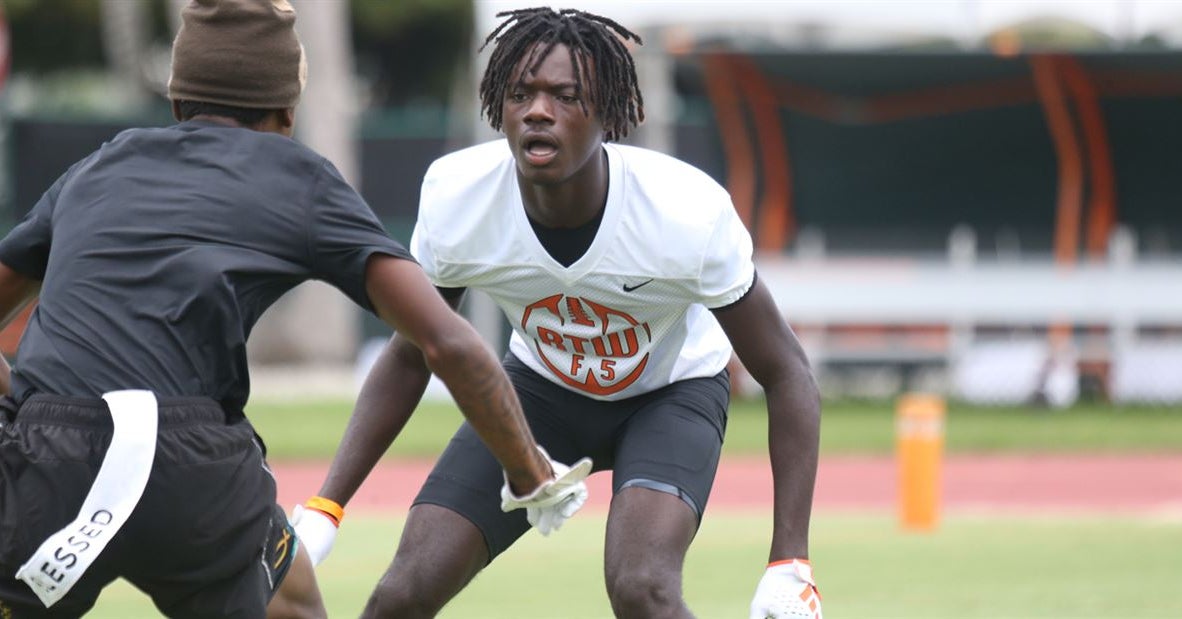 Observations of CB Ben Hanks Jr. and S Bryce Fitzgerald at Miami 7-on-7 ...