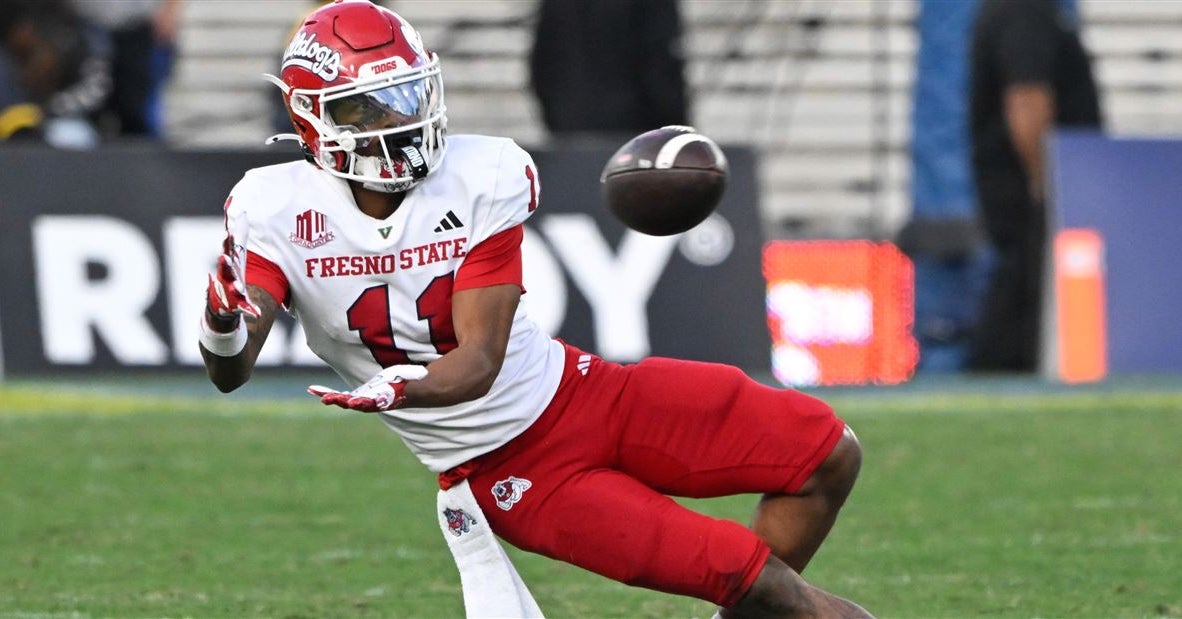 Fresno State transfer WR Raylen Sharpe recaps Arkansas visit