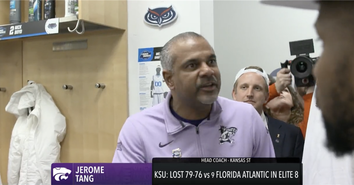 Kansas State coach Jerome Tang offers classy locker room message to FAU Kansas State coach Jerome Tang offers classy locker room message to FAU