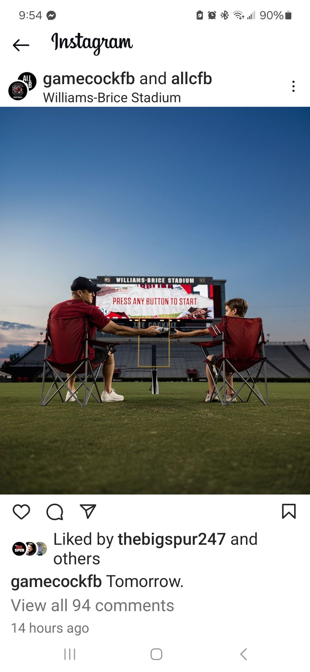 Beamer and son Hunter on the field