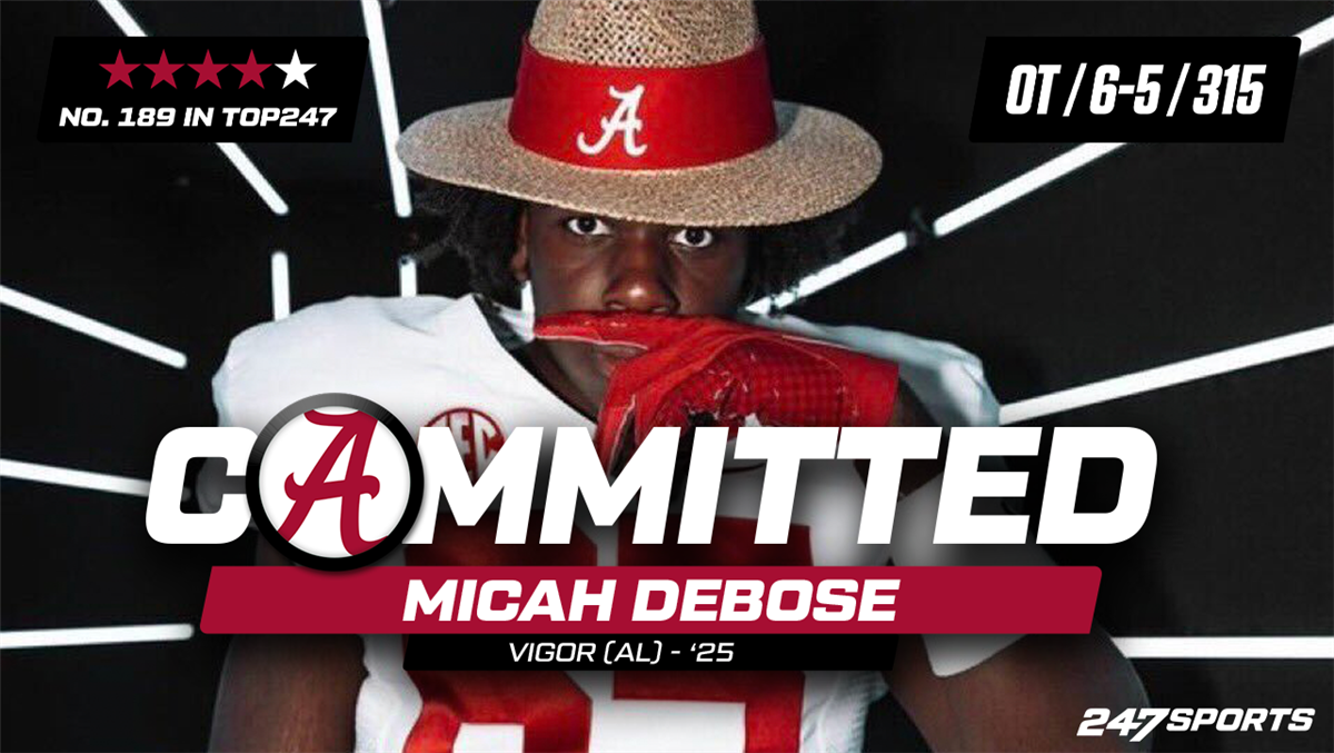 Four-star OT Micah DeBose commits to in-state Alabama over LSU, Ohio ...