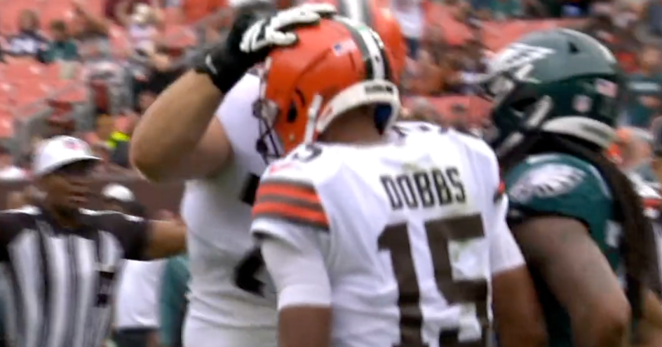 Josh Dobbs goes viral with 36-yard run in torn jersey in Cleveland ...