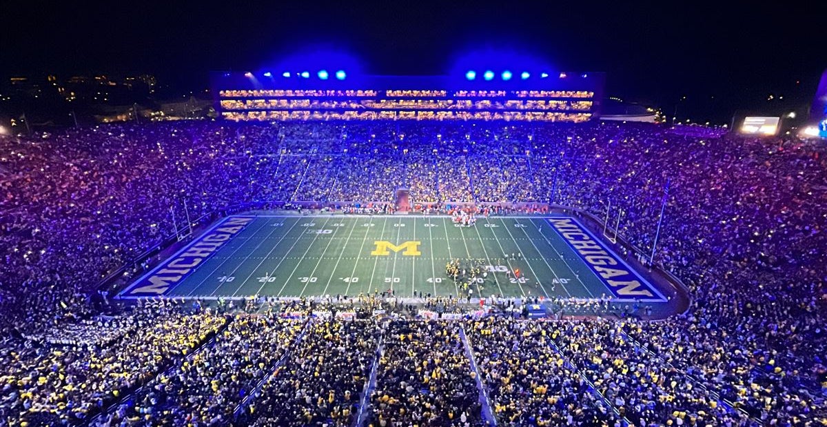 Watch: Michigan Stadium sings Mr. Brightside under the lights at the ...