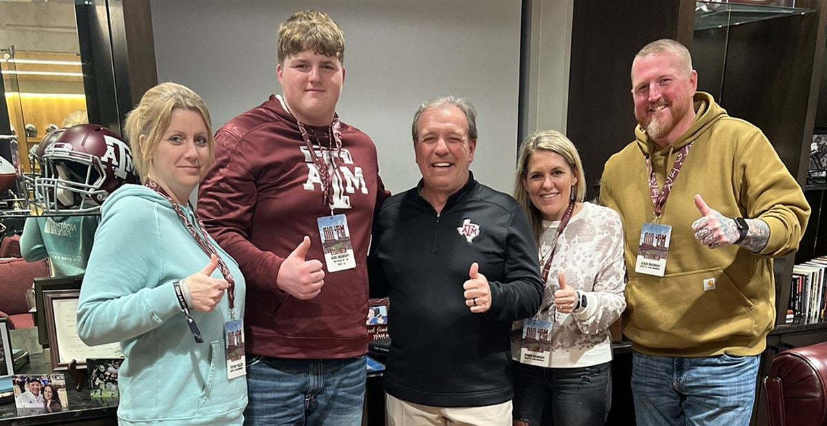 OL Kobe Branham gets closer look at A&M program during latest visit