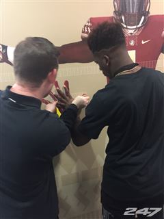 Derrick Brooks re-living his days at FSU through his son