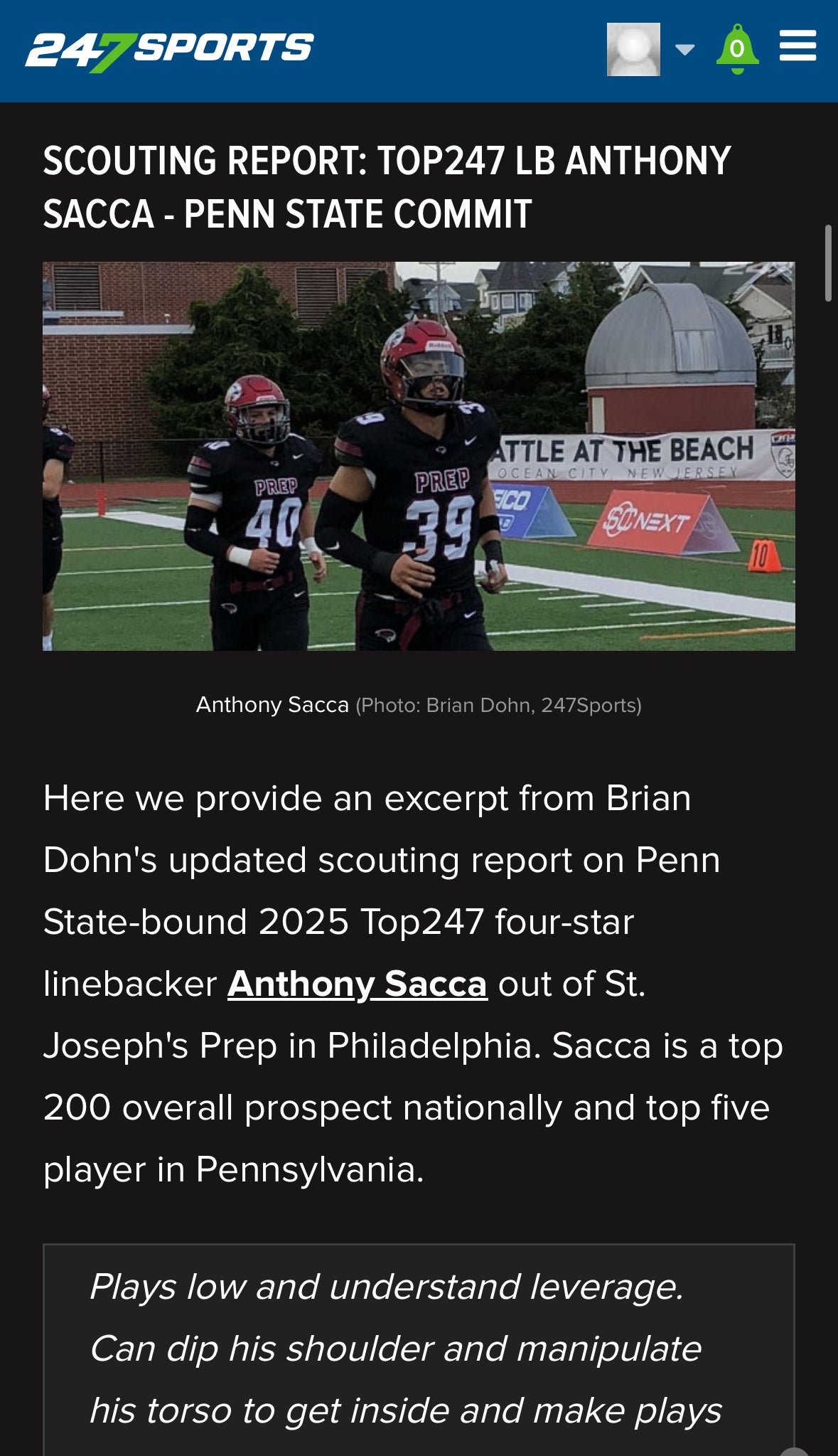 Anthony Sacca - Brian Dohn Evaluation