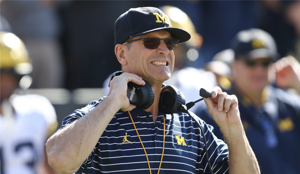 Jim Harbaugh was in 'hog heaven' watching Ohio State, Notre Dame after ...