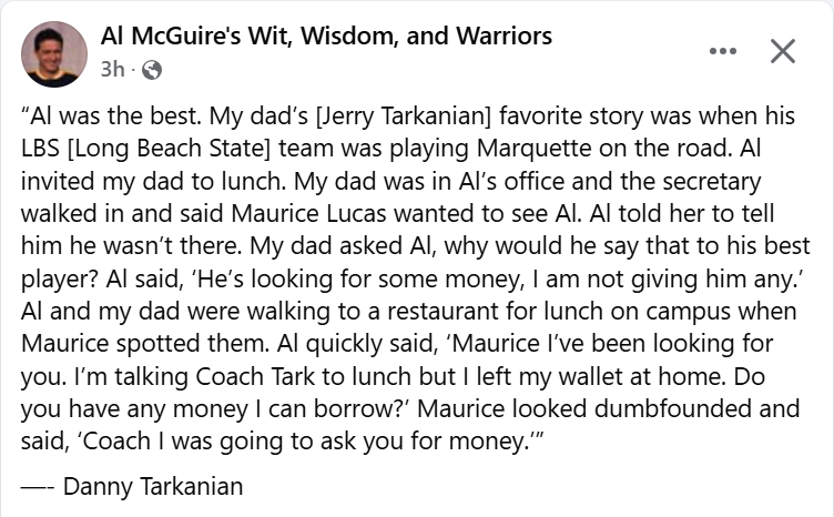 Funny snippet about players getting paid...