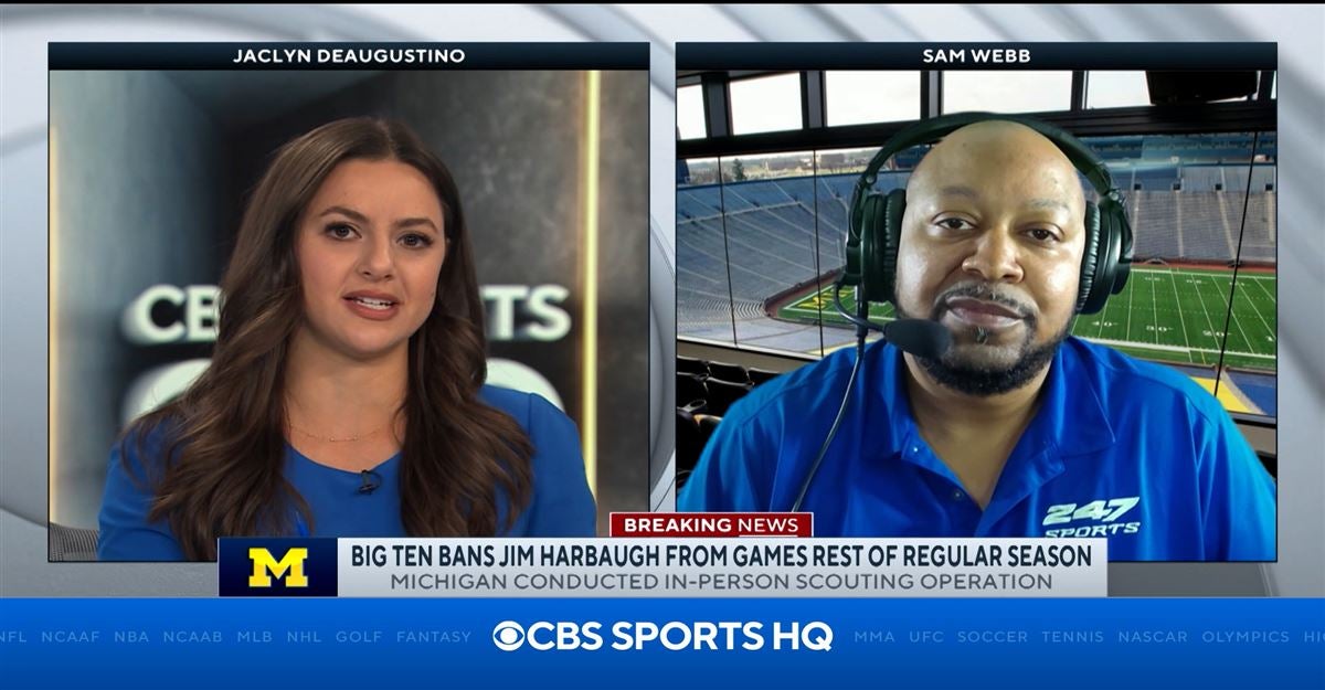 Sam Webb on reacts to Harbaugh suspension on CBS Sports HQ: "Michigan ...