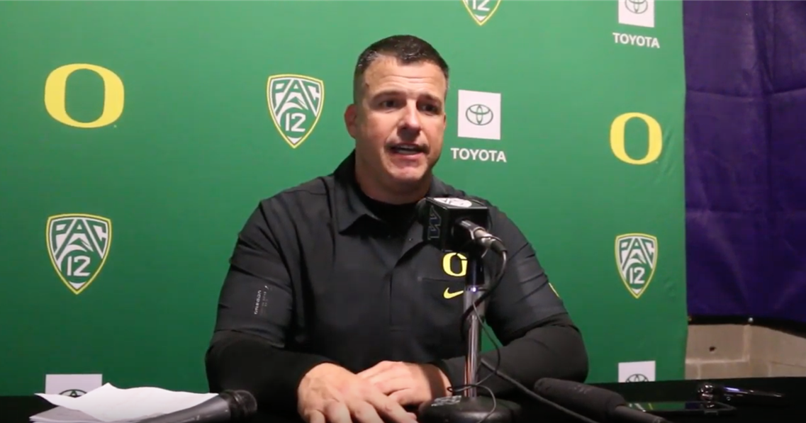 Watch: Oregon HC Mario Cristobal 'extremely proud' after UW win