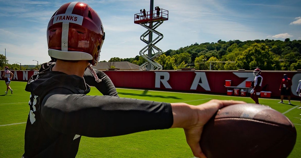Arkansas QB talent finally on display as camp kicks off