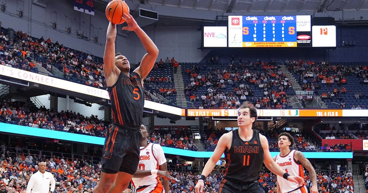 Malik Reneau leads Miami in an 85-76 win over Syracuse