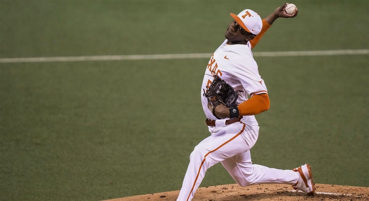 Lebarron Johnson Jr. pitches a gem for No. 16 Texas with a pair of ...