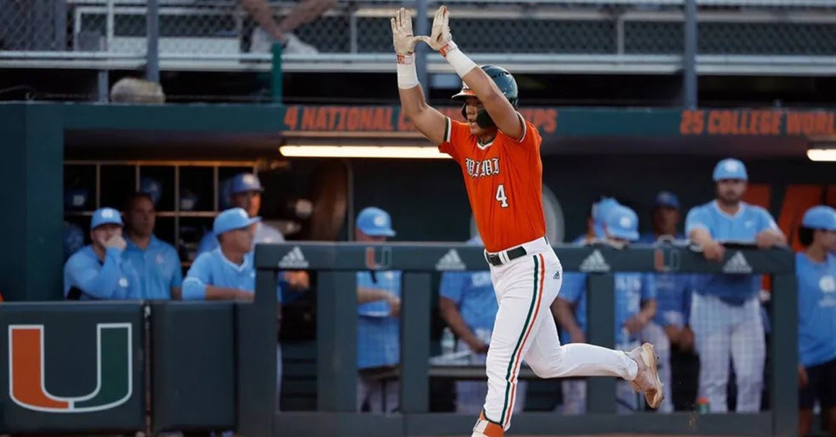 Blake Cyr powers Miami to 14-1 win over No. 15 North Carolina in 7 innings