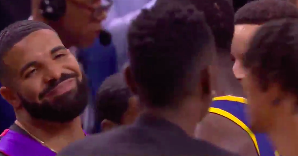 WATCH: Draymond Green, Drake exchange words after Game 1