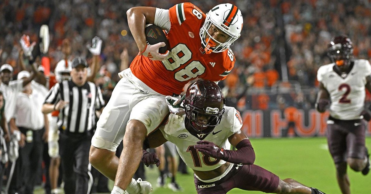 Miami's tight end position group played a significant role in the 38-34 ...