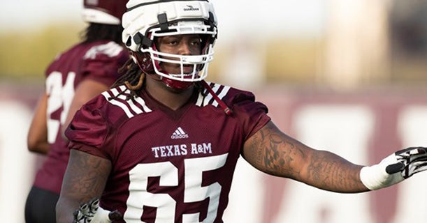 Texas A&M OL Derick Hunter is in the NCAA transfer portal