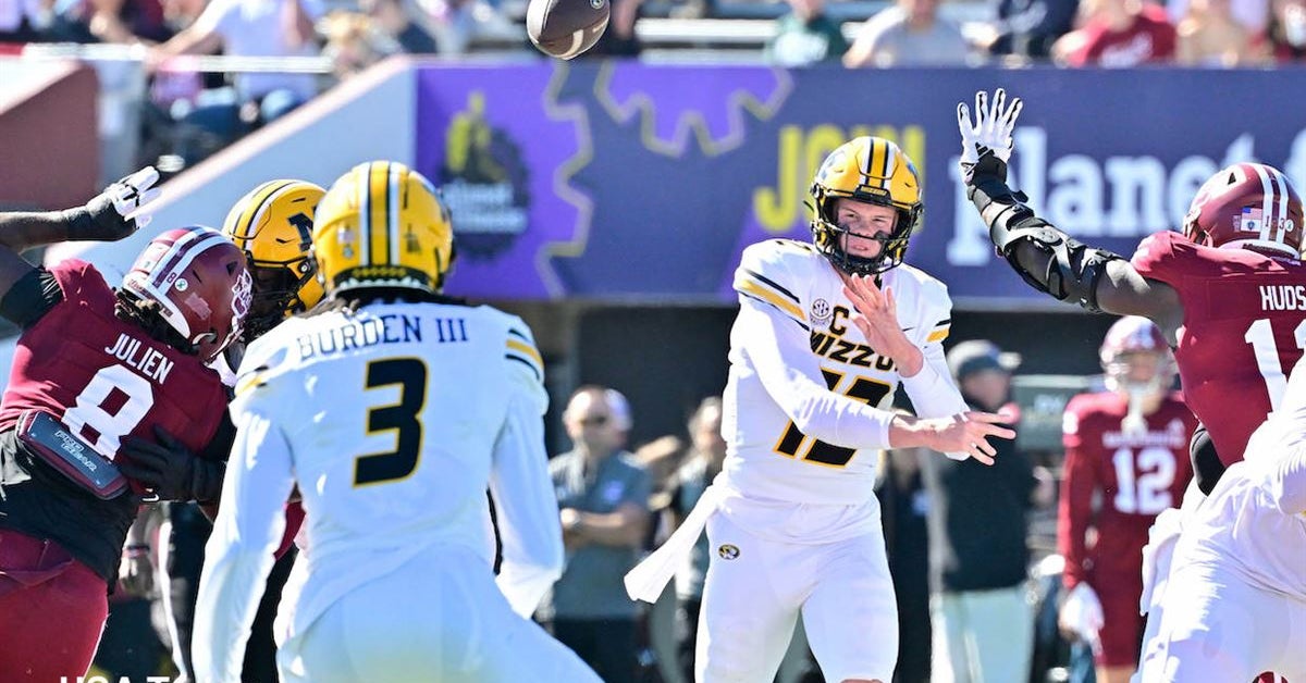 Brady Cook, Luther Burden and Theo Wease speak at the 2025 NFL Scouting ...