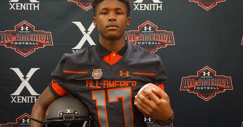 Tee Higgins and Matt Bockhorst receive Under Armour AA Jerseys