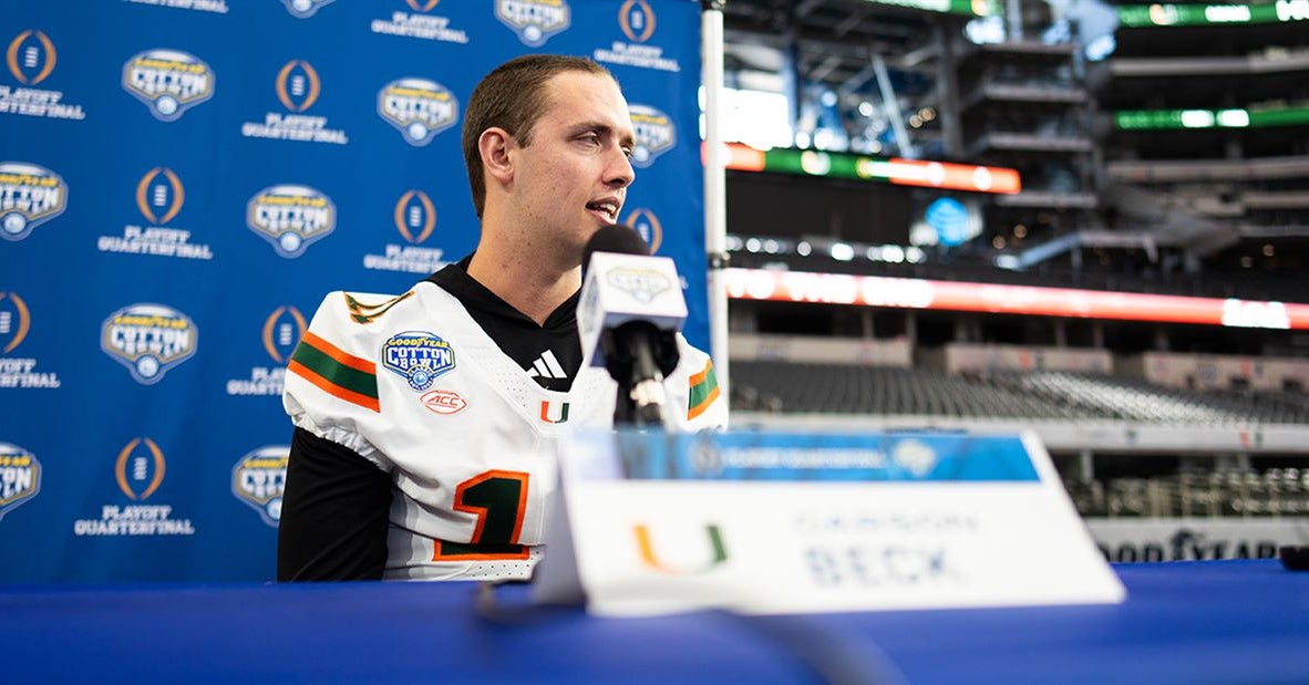 VIDEO: Carson Beck at Cotton Bowl media day