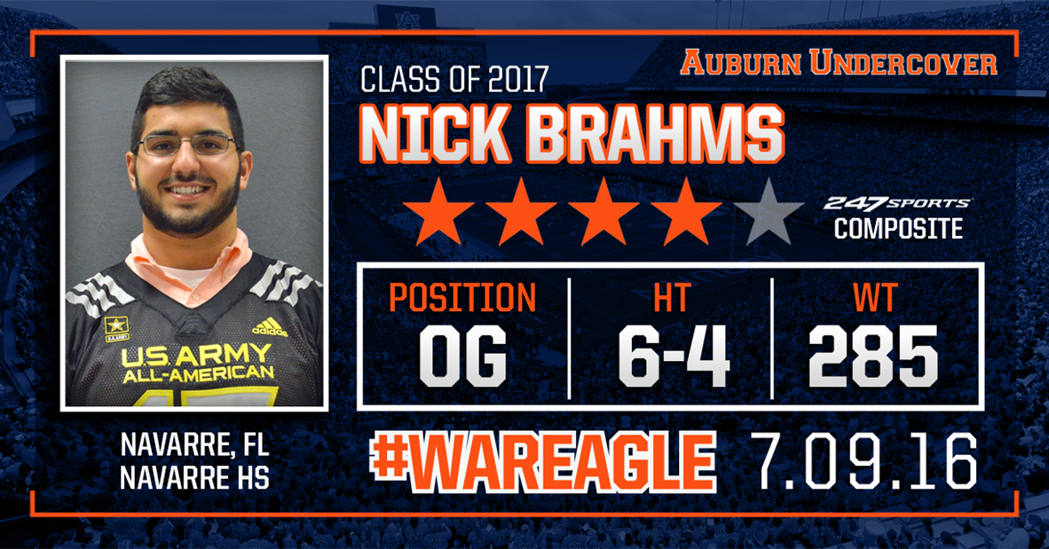 Get to know: Auburn offensive guard signee Nick Brahms