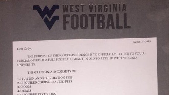 LOOK: WVU football 'official' offers have come a long way