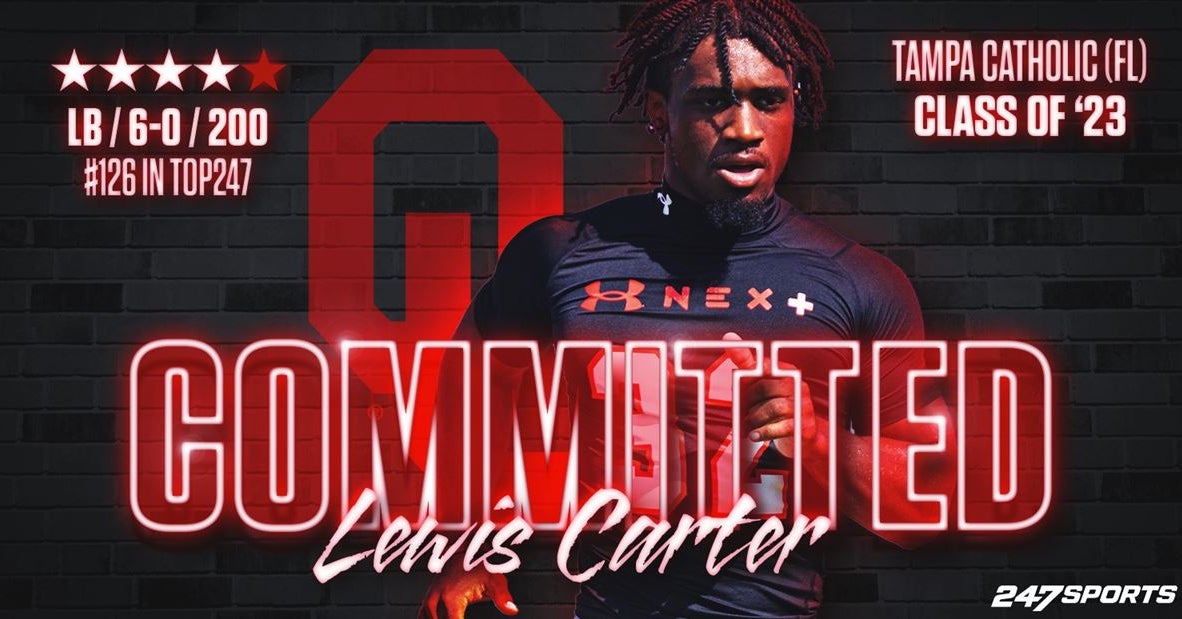 Top247 LB Lewis Carter commits to play for Brent Venables and the Sooners