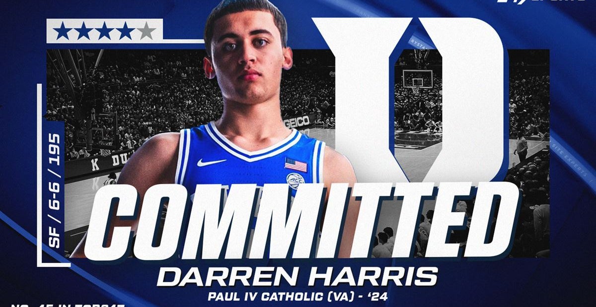 Duke lands early 2024 commitment in sharpshooting wing Darren Harris