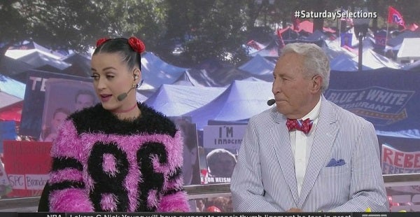 Katy Perry's College Gameday Picks