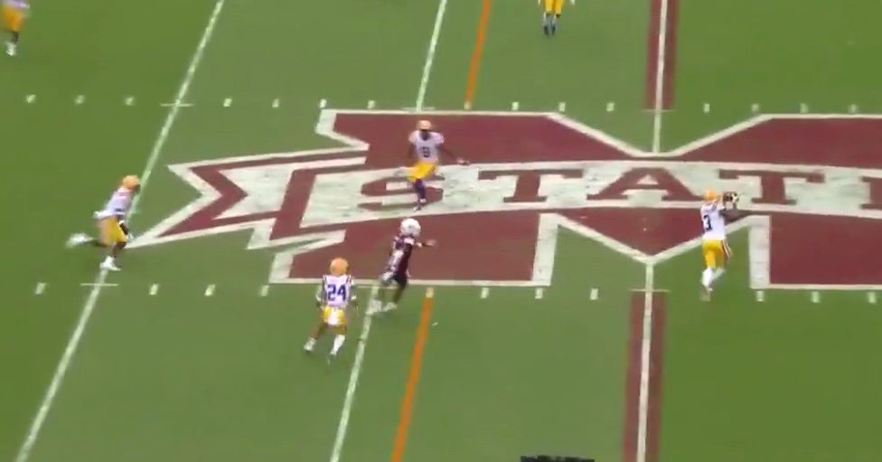WATCH: LSU safety JaCoby Stevens makes one-handed interception