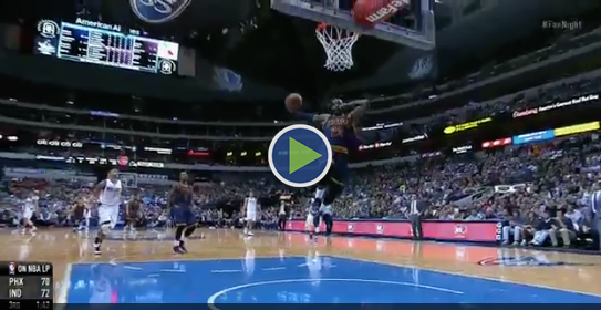 WATCH: LeBron James gets fancy on one-handed slam dunk