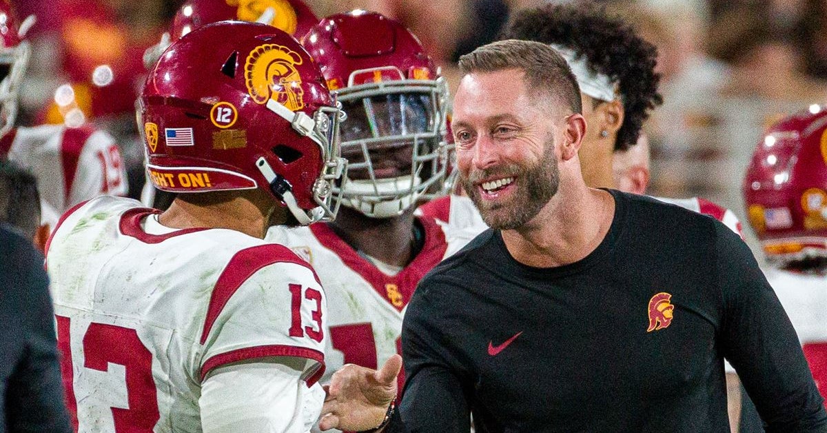USC QB Caleb Williams reacts to Washington Commanders hiring Kliff ...
