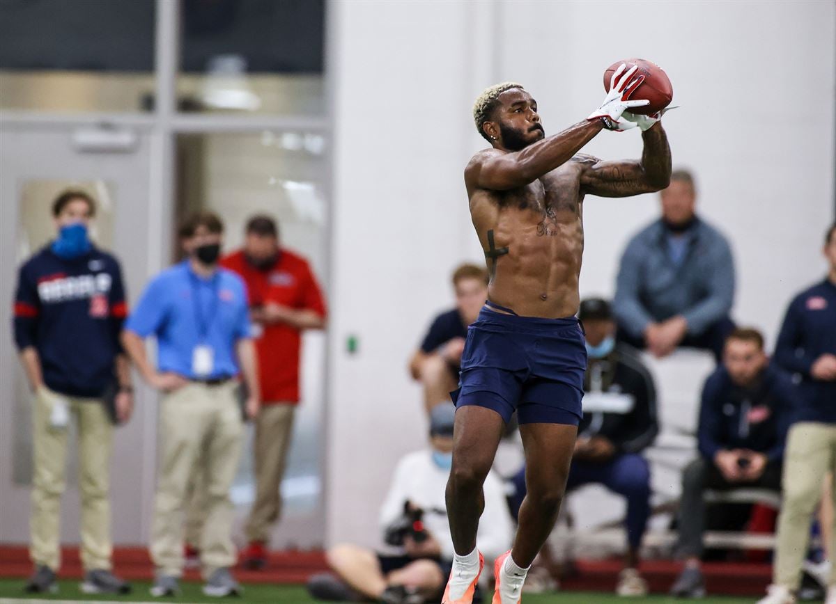 Photos: Elijah Moore puts on a show at Ole Miss Pro Day