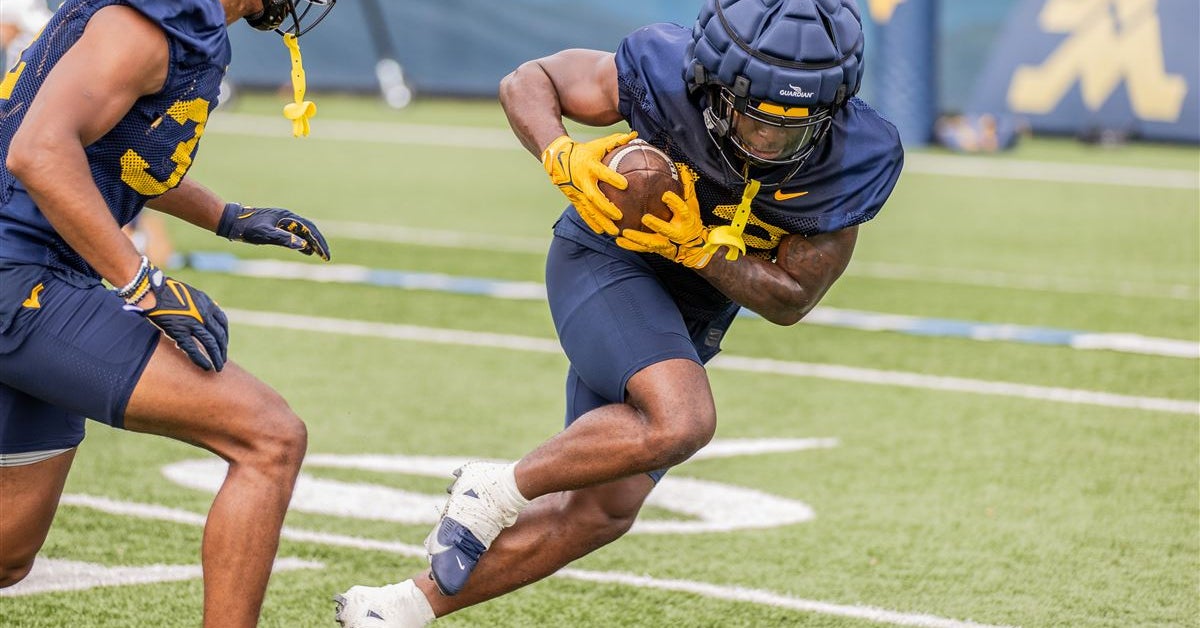 Photos from WVU Football's first open practice of 2023