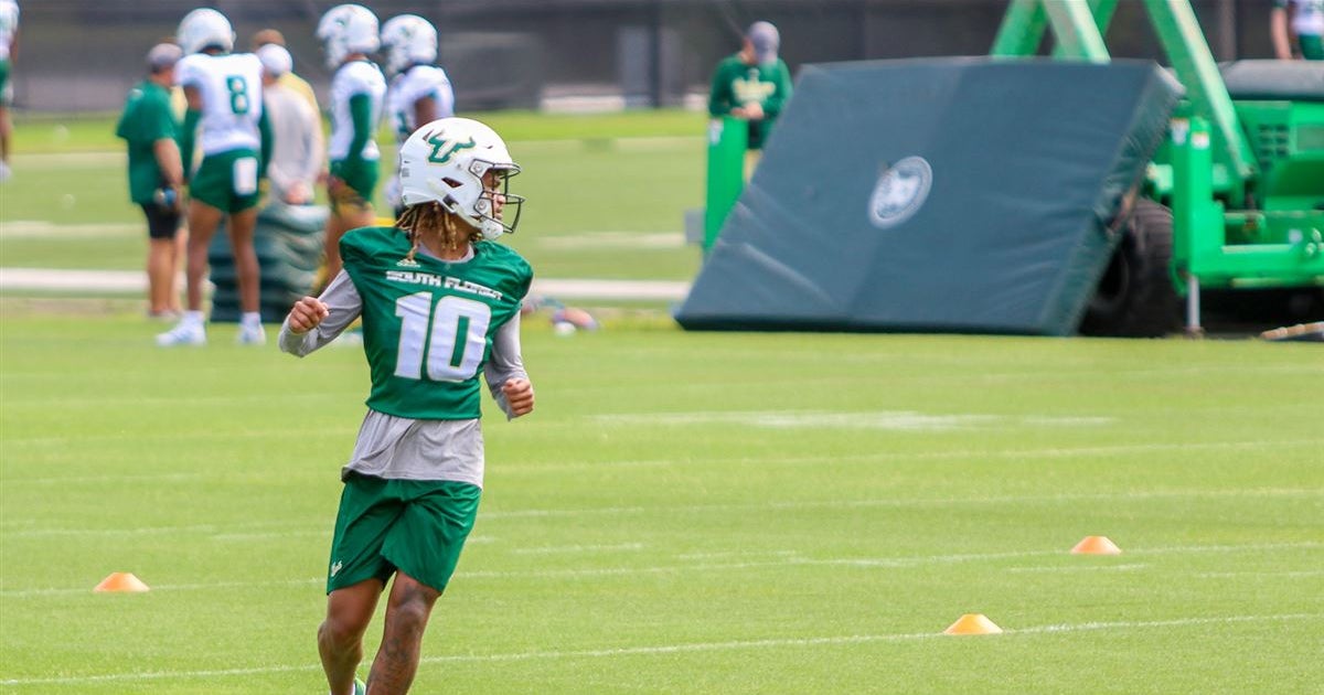 Everything WR Xavier Weaver said after USF's first practice in full pads