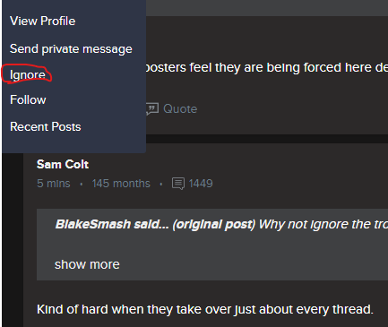 What happened to the Ignore button?
