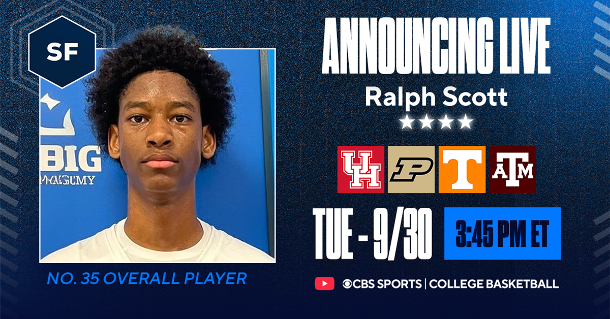 No. 35-ranked Ralph Scott to announce commitment live on CBS Sports ...