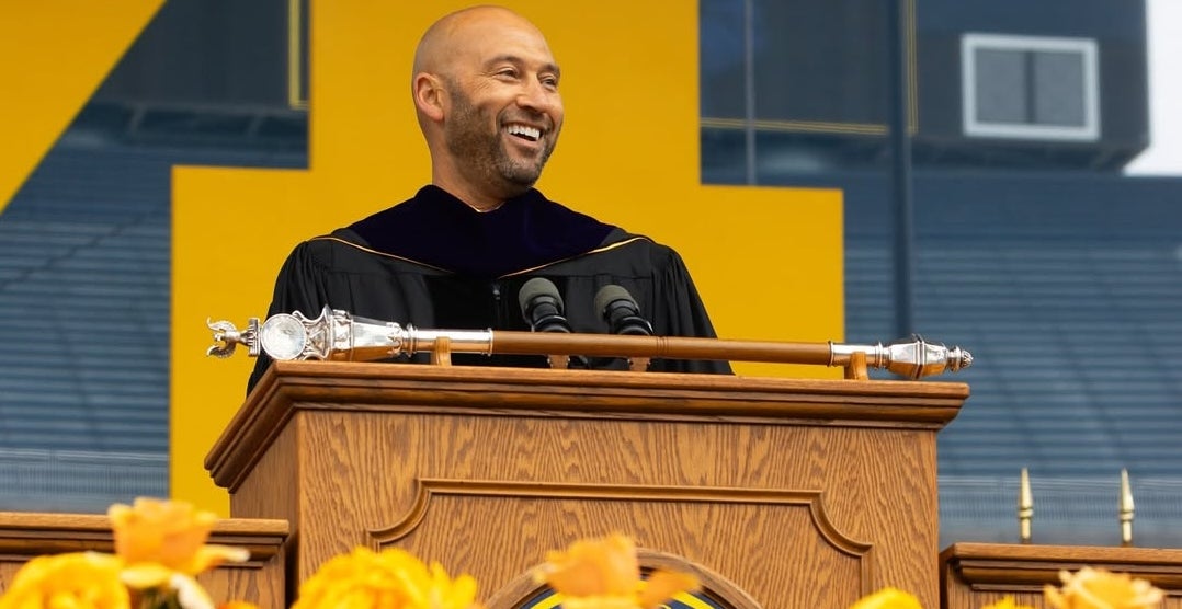 Derek Jeter delivered the commencement speech at Michigan: Here's what ...