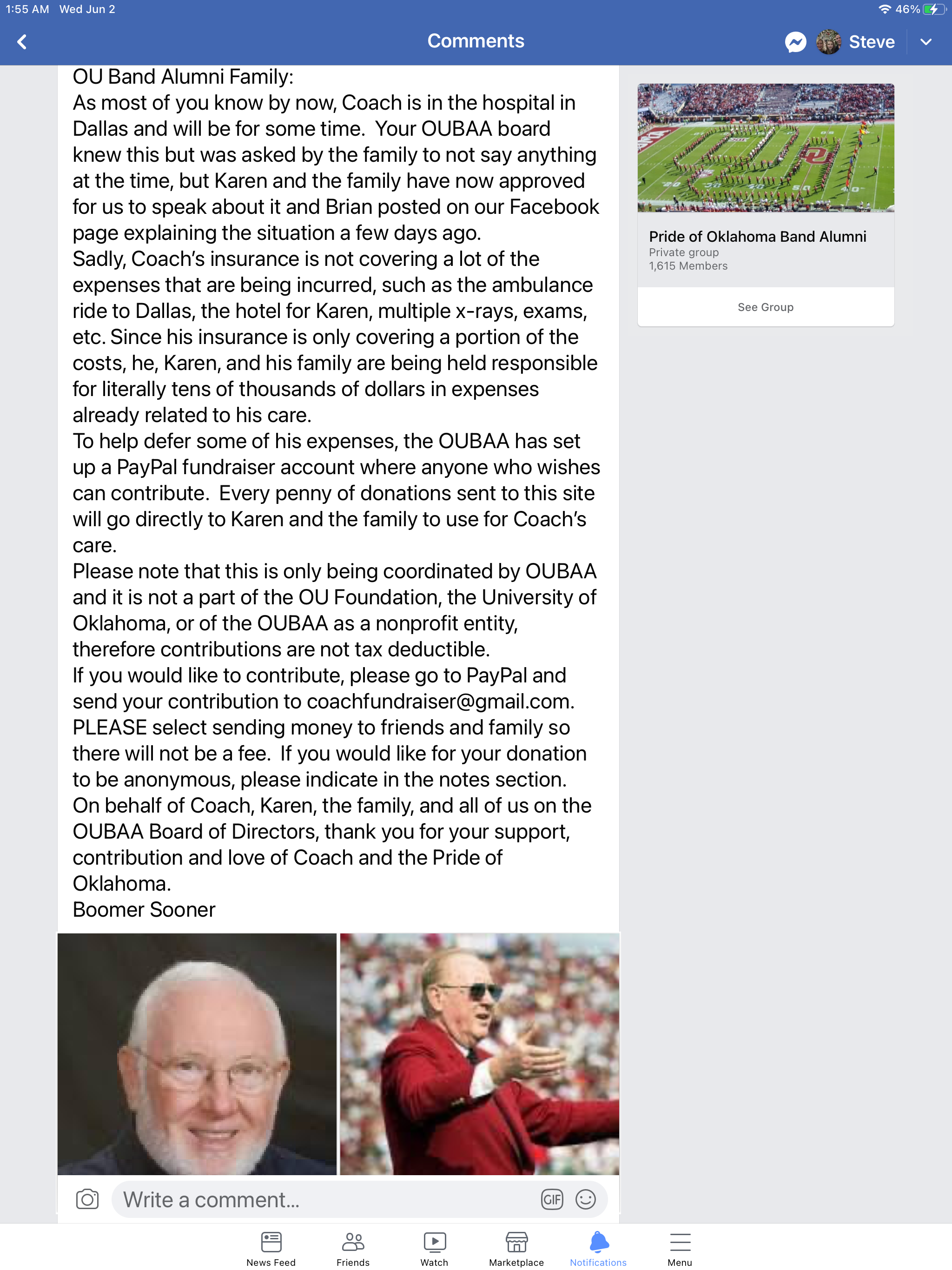 Gene “Coach” Thrailkill needs your help