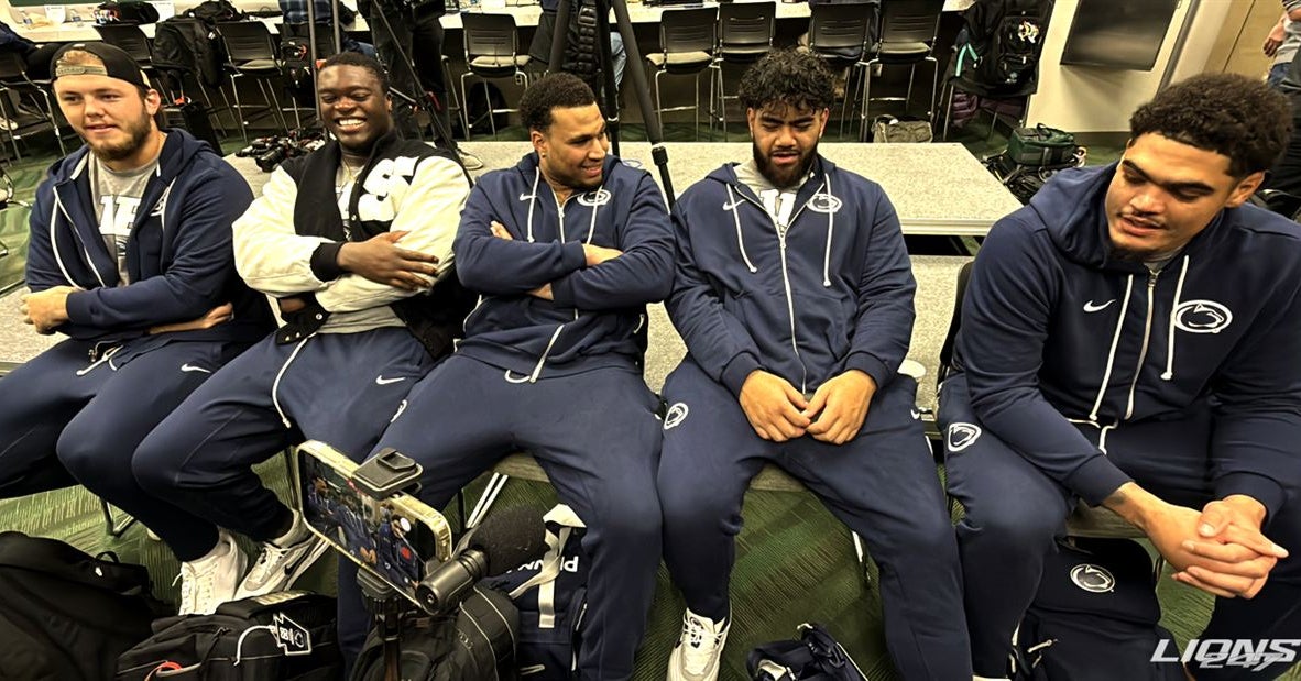 Penn State offensive line basks together in afterglow of physical win ...
