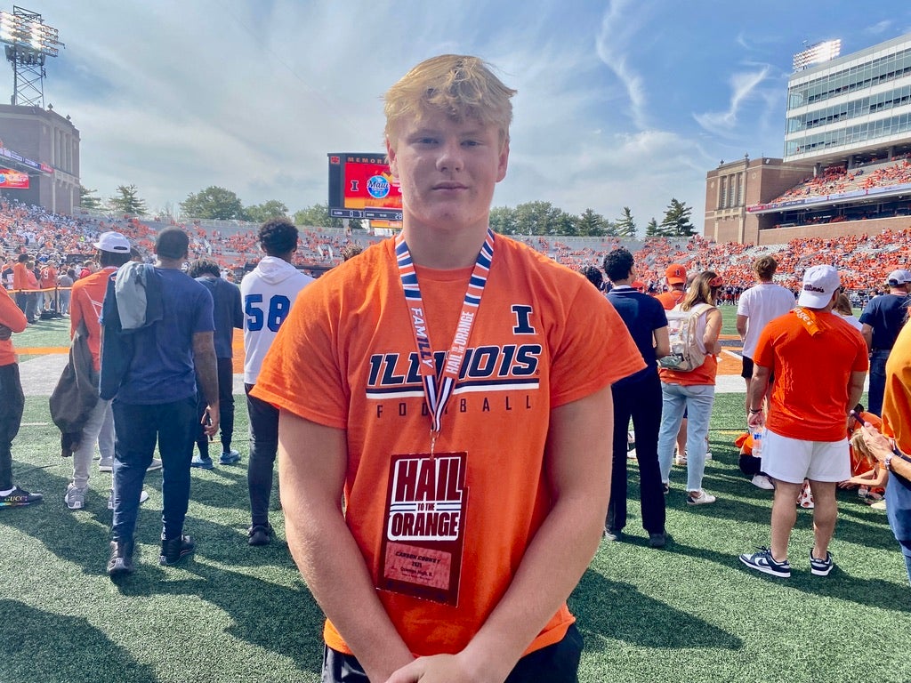 Three-star 2025 LB Carson Cooney makes first gameday visit to Illini ...